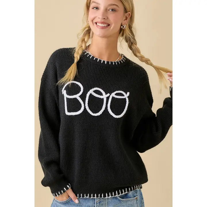 "Boo" Sweater – Stache