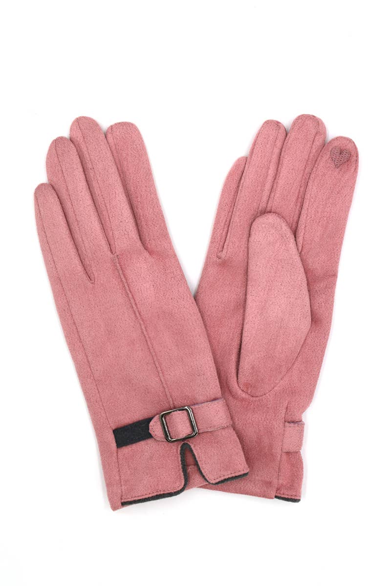 Suede Band Smart Touch Gloves – Stache